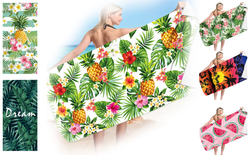 Leaves Plant Fruit Tropical Beach Towel - LEFOVS